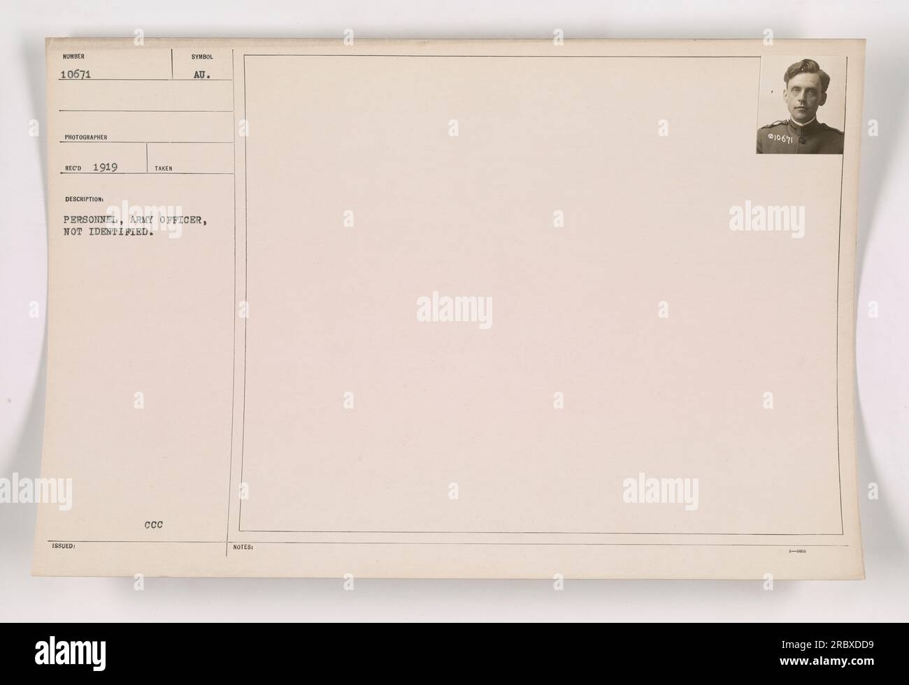 An army officer, whose identity is unknown, belonging to the Symbol CCC ...