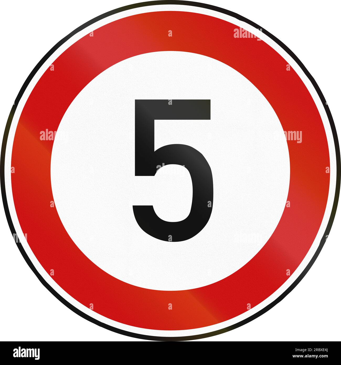 German traffic sign restricting speed to 5 kilometers per hour Stock ...