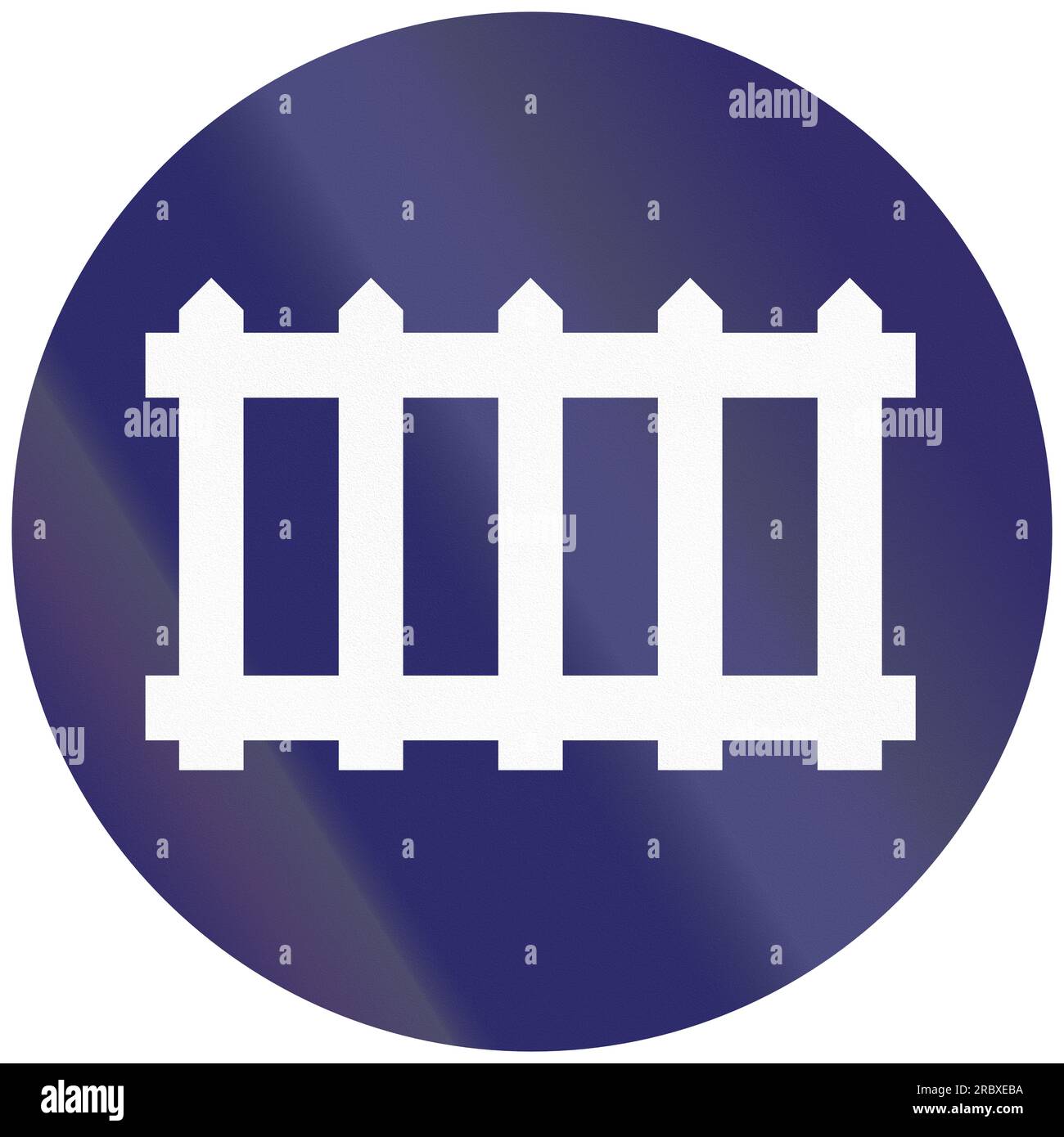 Old design (1925) of a German sign indicating a manned railway crossing ...