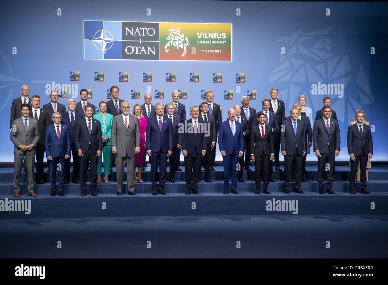 Vilnius, Lithuania. 11th July, 2023. Leaders pose for the family ...