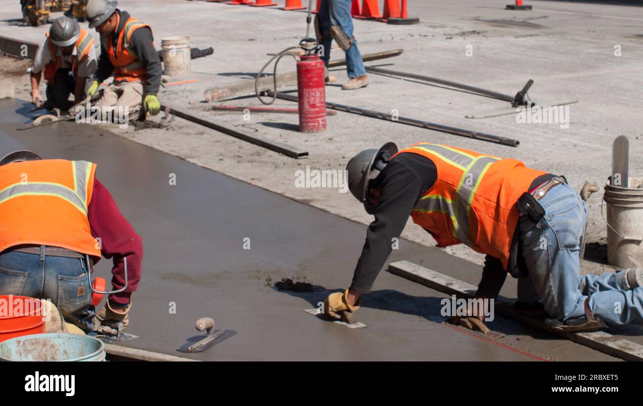 Concrete Road Construction Stock Photo - Alamy
