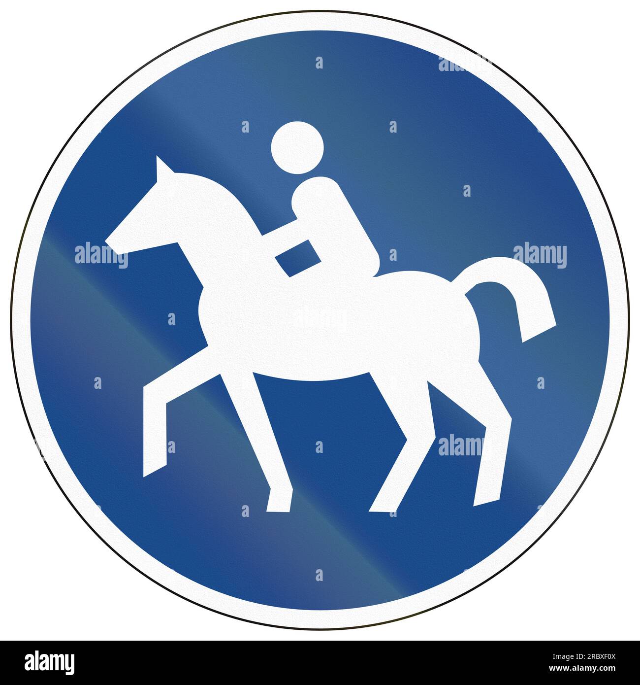 German traffic sign for bridle way Stock Photo - Alamy