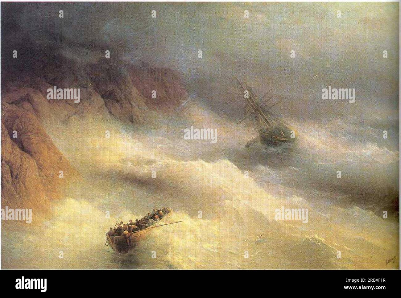 Tempest by cape Aiya 1875 by Ivan Aivazovsky Stock Photo - Alamy