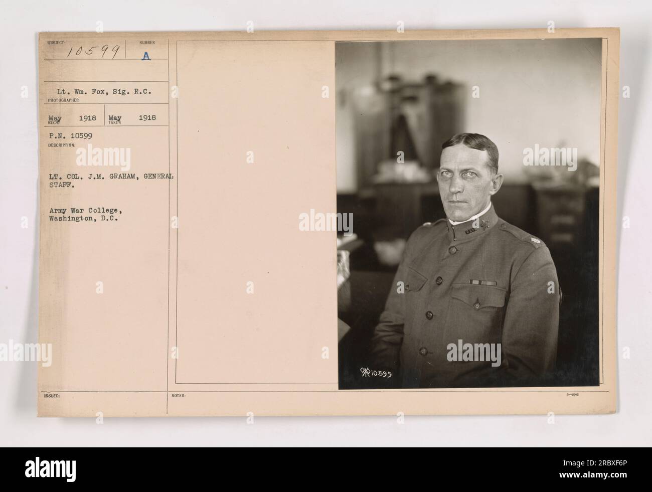 Lt. Col. J.M. Graham of the General Staff at the Army War College in ...