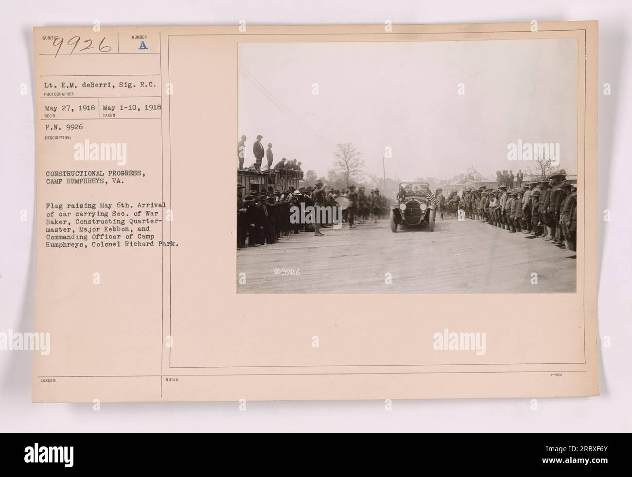 Image shows construction progress at Camp Humphreys, Virginia during ...