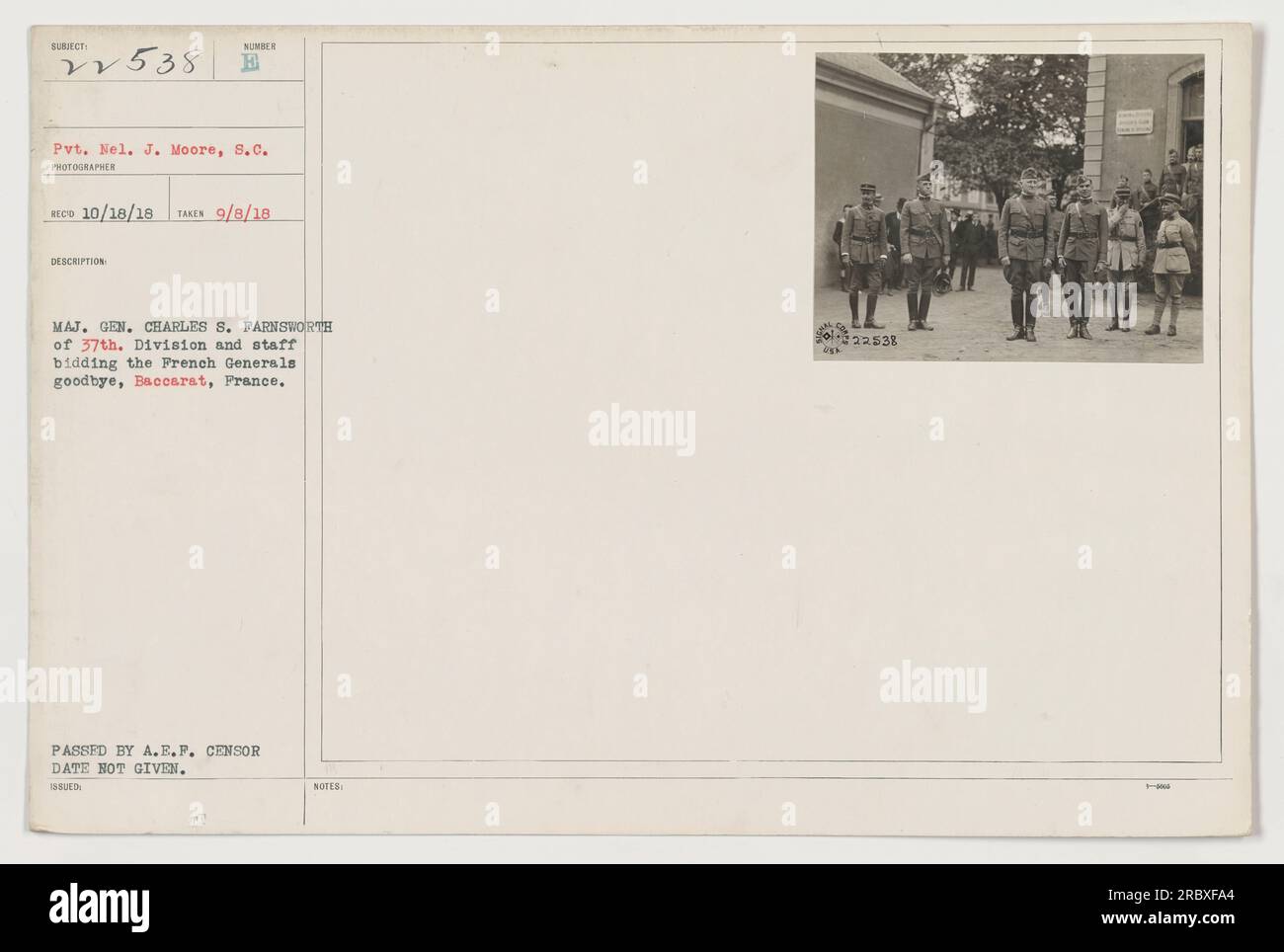 Maj gen charles s farnsworth hi-res stock photography and images - Alamy