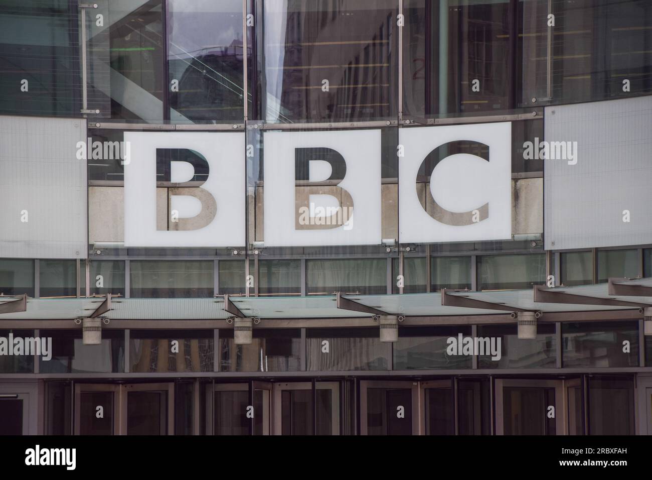London, UK. 10th July 2023. Exterior view of the BBC headquarters in ...