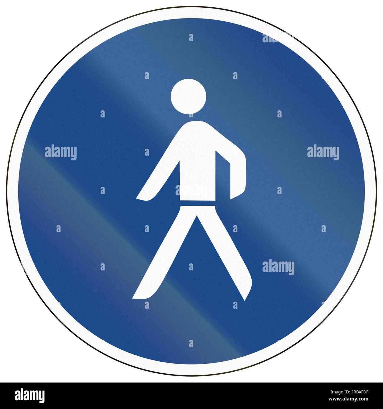 German sign at a pedestrian lane depicting a single person Stock Photo ...