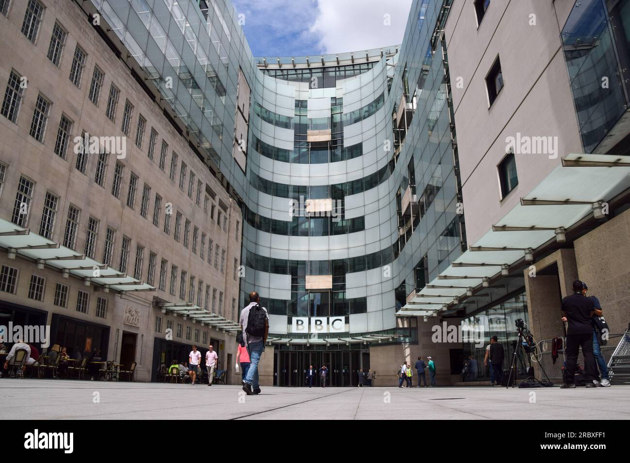 London, UK. 10th July 2023. Exterior view of the BBC headquarters in ...