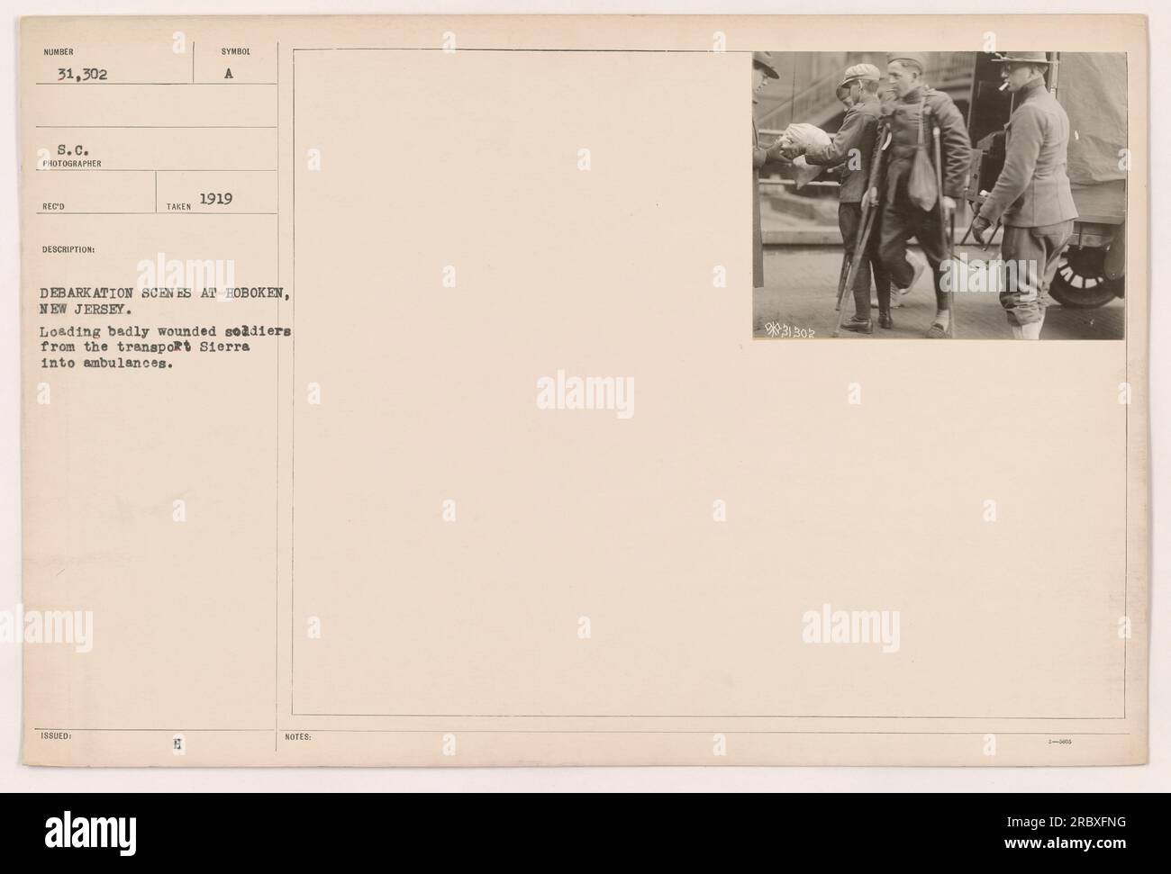 Loading of badly wounded soldiers from the transport Sierra into ...