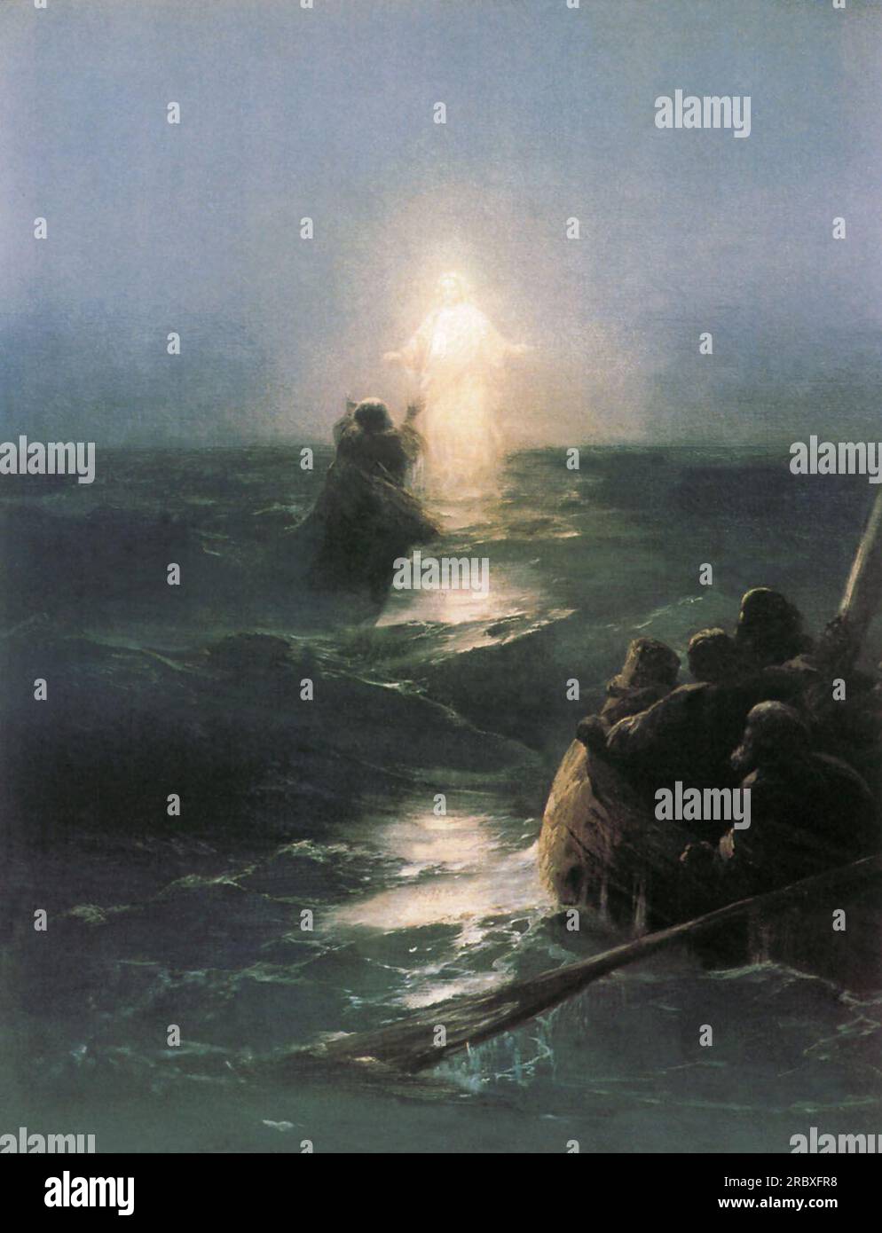 Jesus walks on water 1888 by Ivan Aivazovsky Stock Photo - Alamy