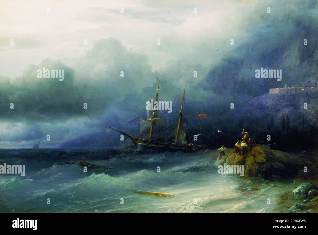 The Tempest 1857 by Ivan Aivazovsky Stock Photo - Alamy