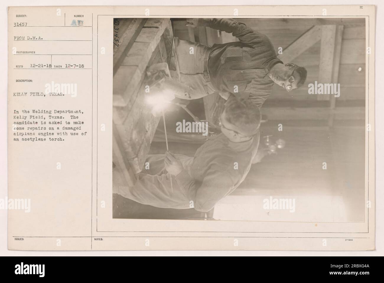 DATE: December 7, 1916 LOCATION: Kelly Field, Texas IMAGE CAPTION: A ...