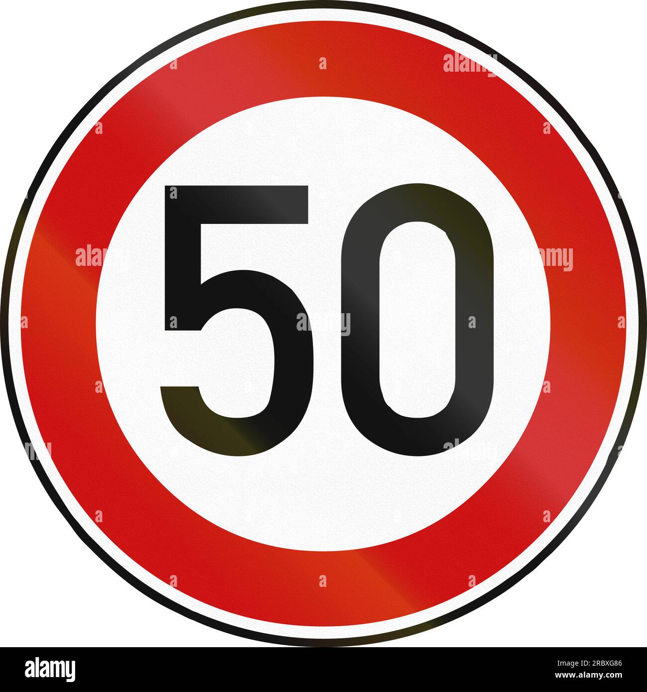 German traffic sign restricting speed to 80 kilometers per hour Stock ...
