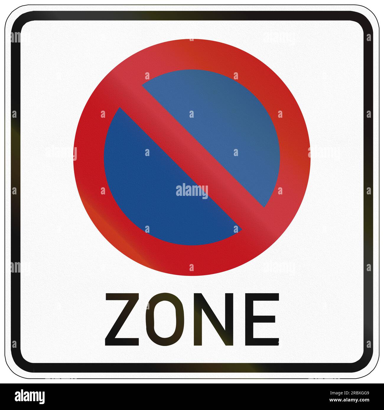 German traffic sign: No parking zone Stock Photo - Alamy