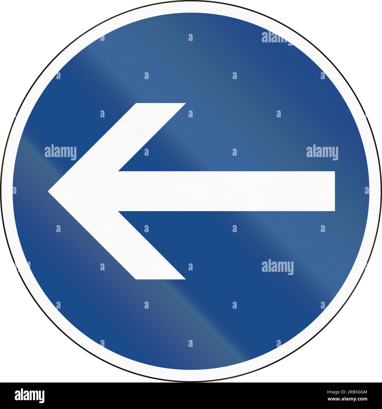 German traffic sign: Turn left Stock Photo - Alamy