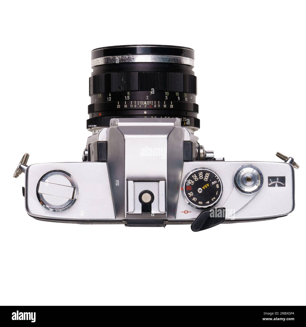 vintage old film camera isolated on white background Stock Photo - Alamy