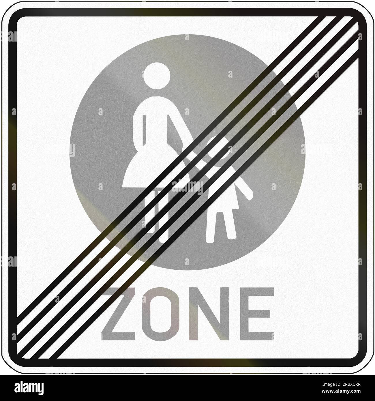 German sign at the end of a pedestrian zone Stock Photo - Alamy