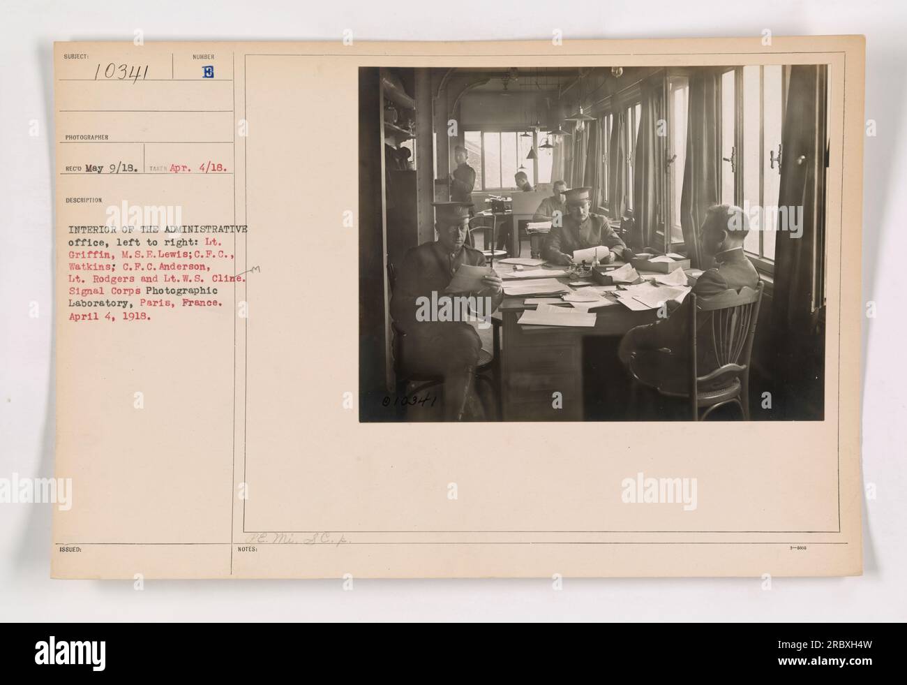 This photograph depicts the interior of the administrative office at ...
