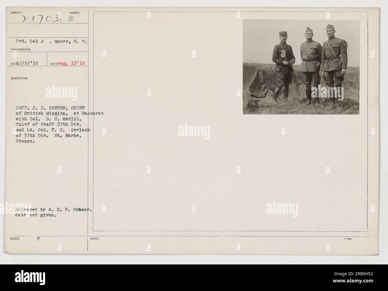 "Capt. J. J. Carter, chief of the British Mission, pictured with Col. D ...