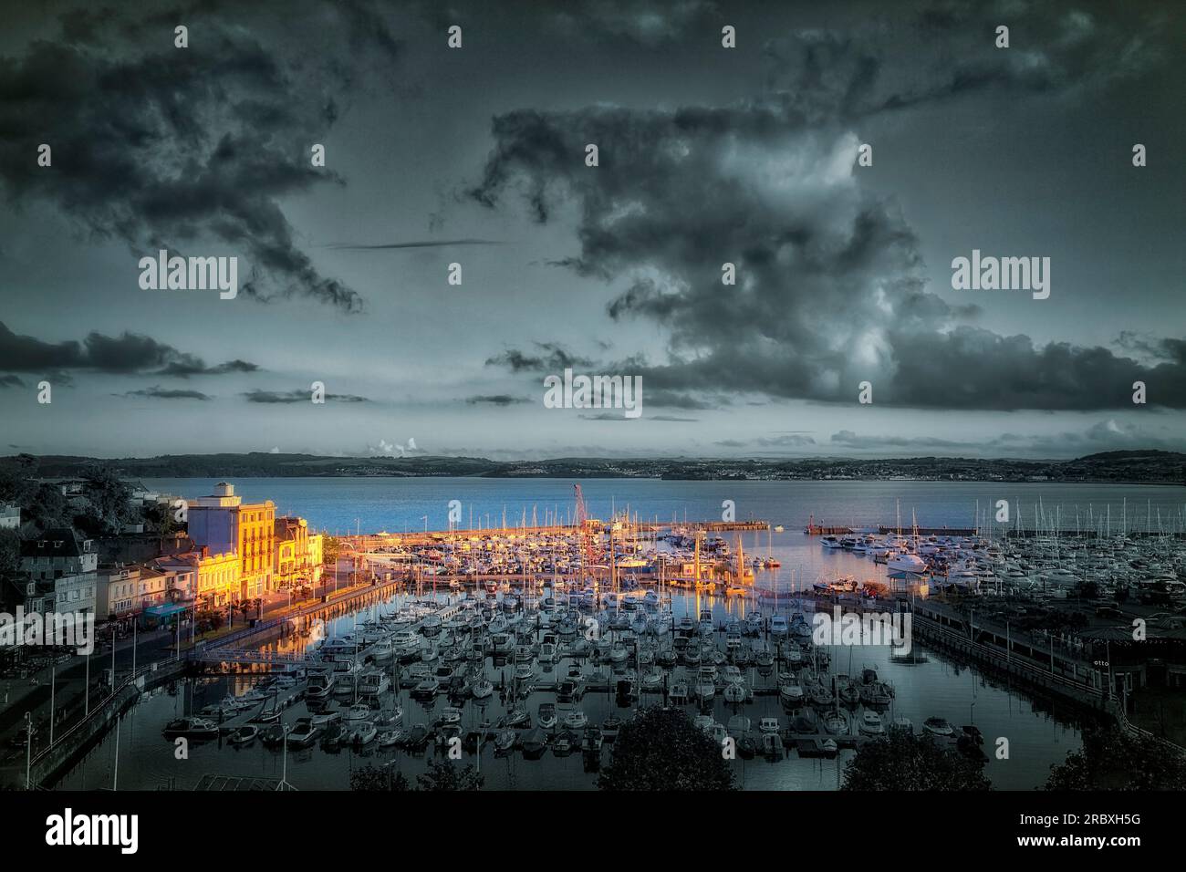 PHOTOGRAPHIC ART: Seaside LIght (Torquay Harbour with Tor Bay in ...