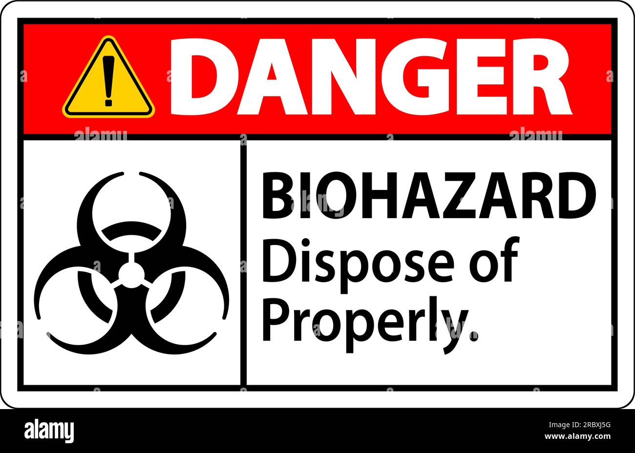 Biohazard Danger Label Biohazard Dispose Of Properly Stock Vector Image ...