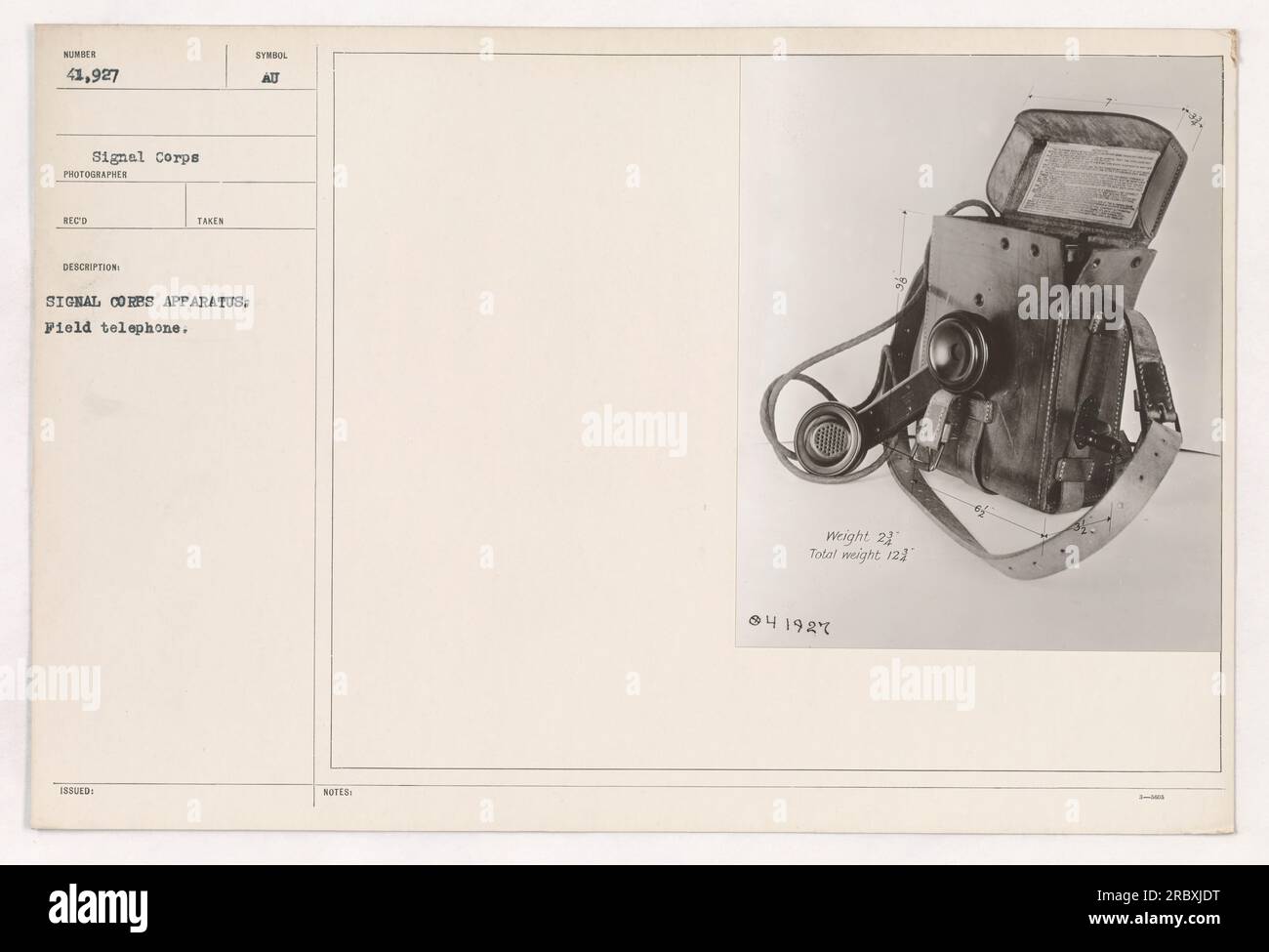 American soldier communicating through a field telephone, using Signal ...