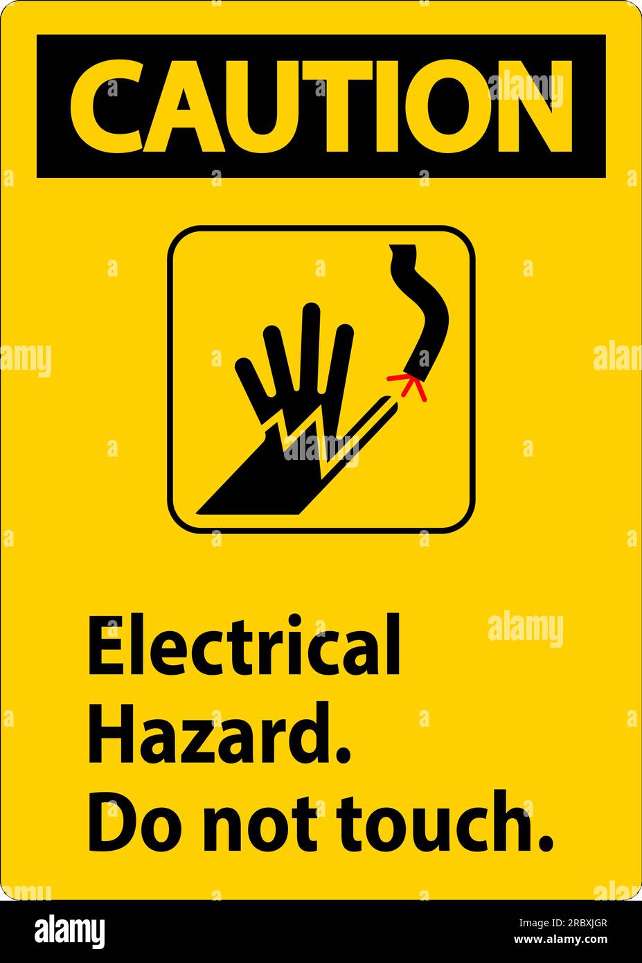 Caution Sign Electrical Hazard. Do Not Touch Stock Vector Image & Art ...