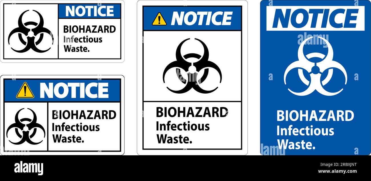Biohazard Notice Label Biohazard Infectious Waste Stock Vector Image ...