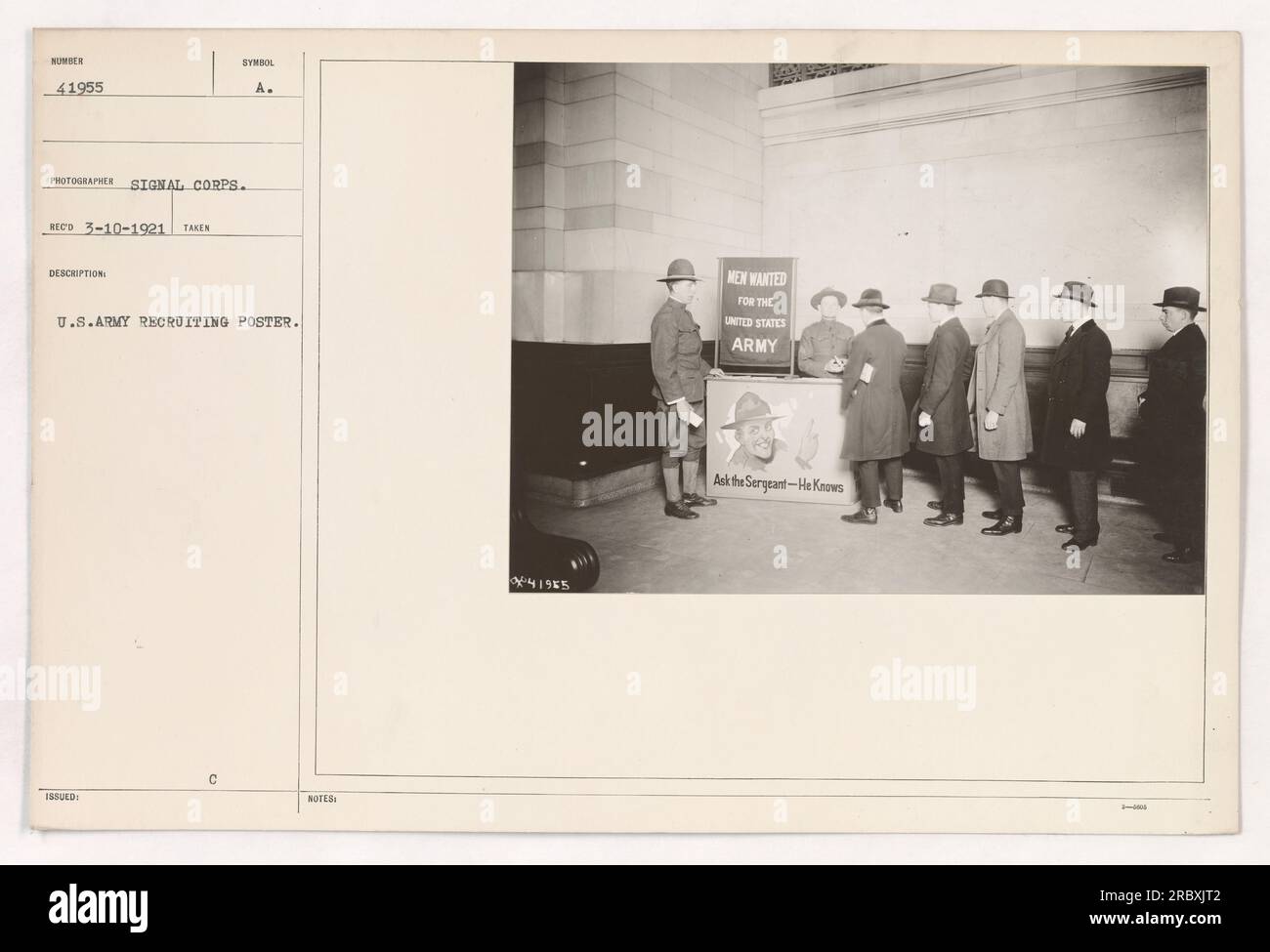 Recruiting poster issued by the U.S. Army during World War One. The ...