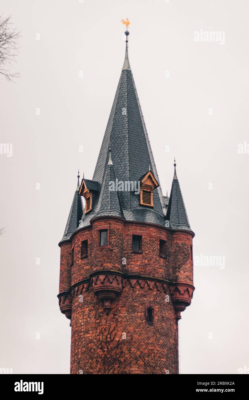 Beautiful castle in Hradec nad Moravici. Neo-Gothic Red Castle with the ...