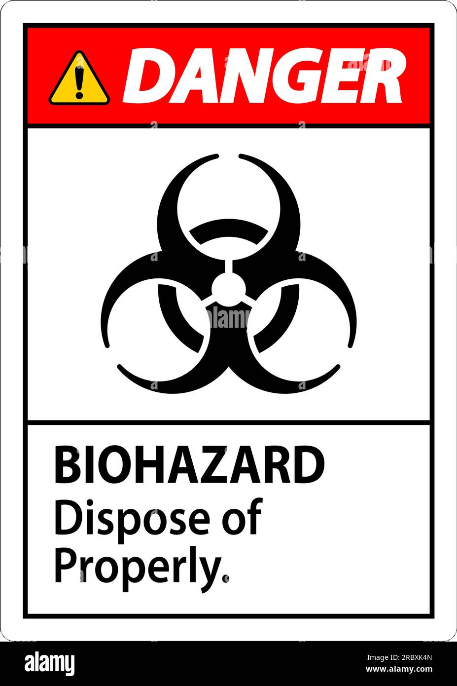 Biohazard Danger Label Biohazard Dispose Of Properly Stock Vector Image ...