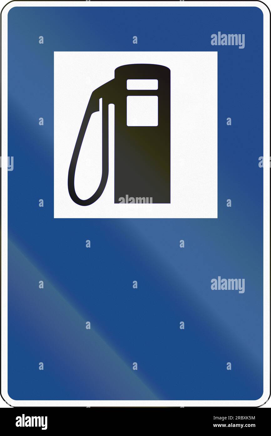 German information sign: Petrol station Stock Photo - Alamy