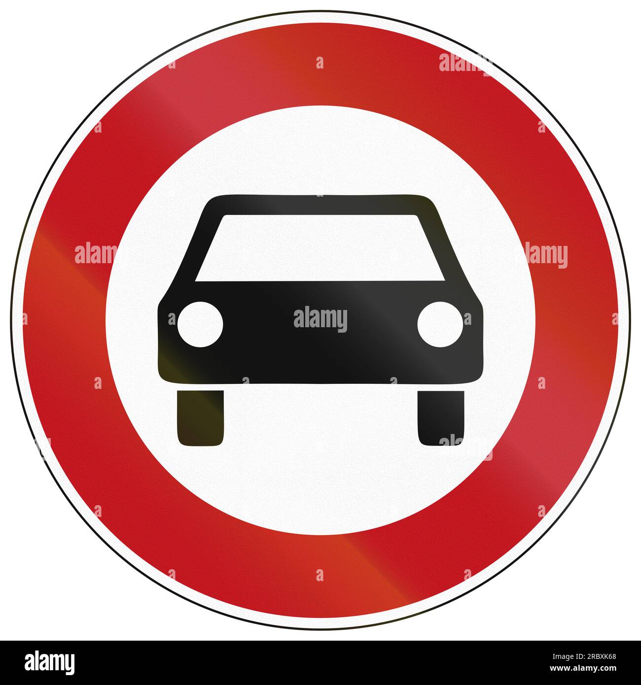 German traffic sign prohibiting thoroughfare of cars Stock Photo - Alamy