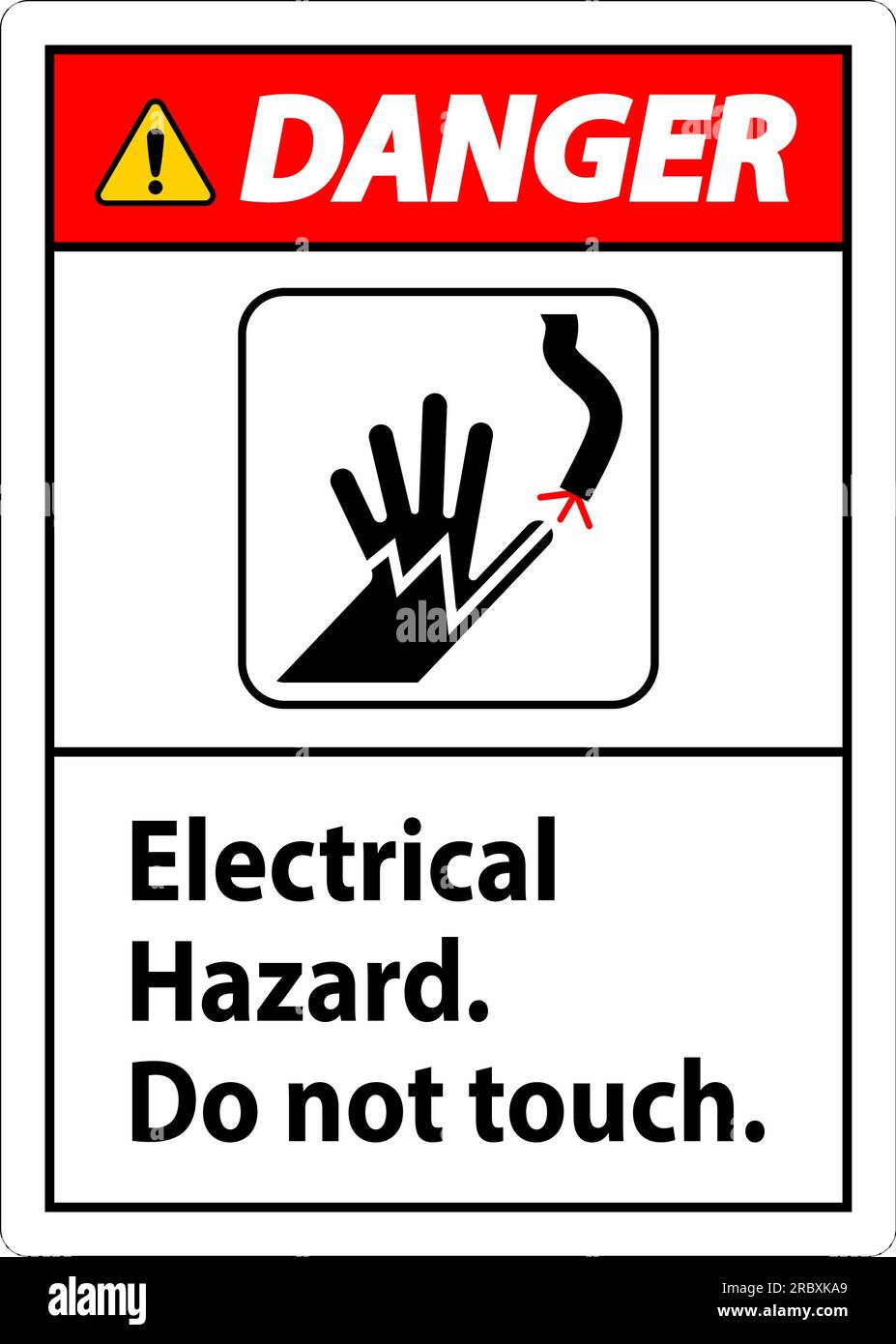 Danger Sign Electrical Hazard. Do Not Touch Stock Vector Image & Art ...