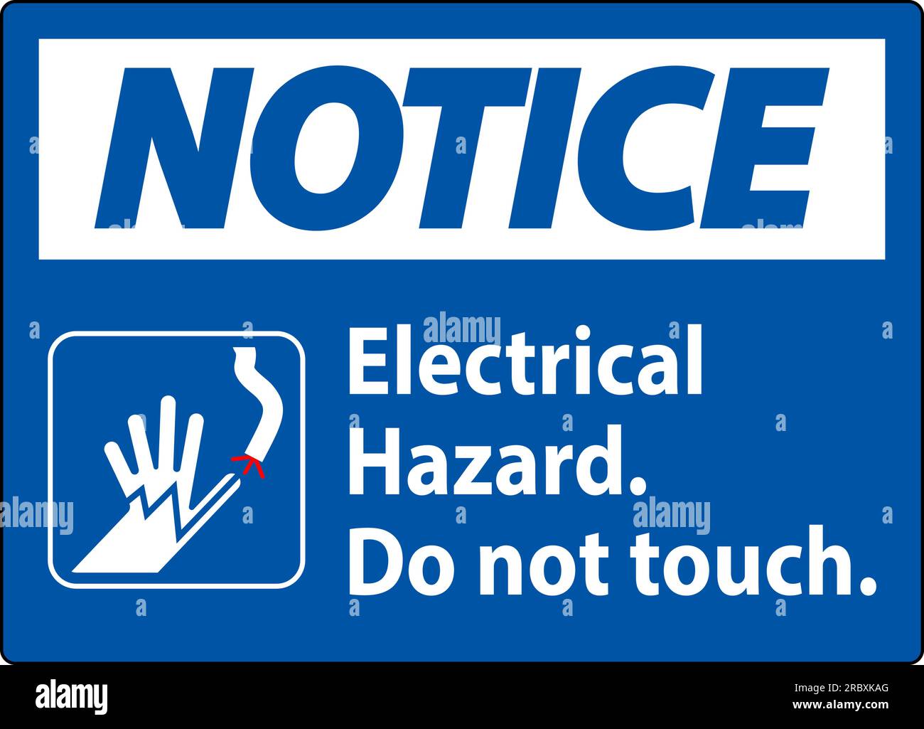 Notice Sign Electrical Hazard. Do Not Touch Stock Vector Image & Art ...