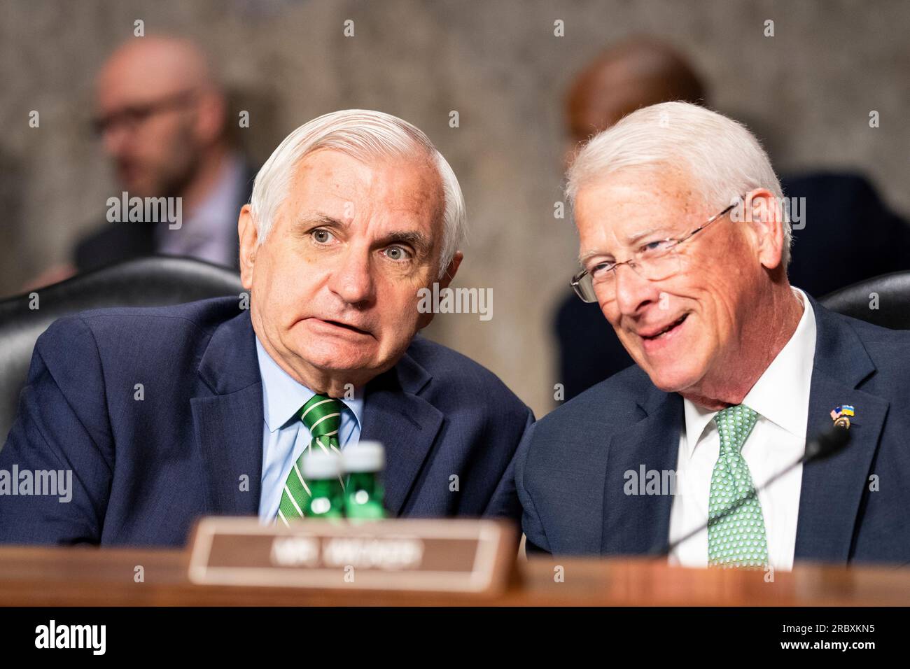 WASHINGTON - JULY 11: Chairman Jack Reed, D-R.I., left, and ranking ...