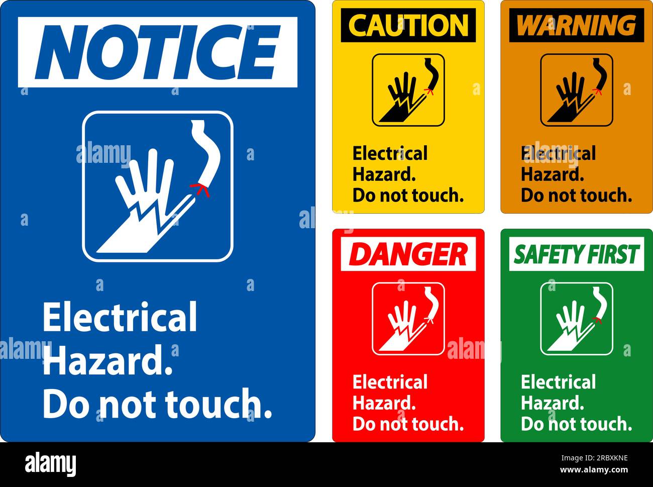 Warning Sign Electrical Hazard. Do Not Touch Stock Vector Image & Art ...