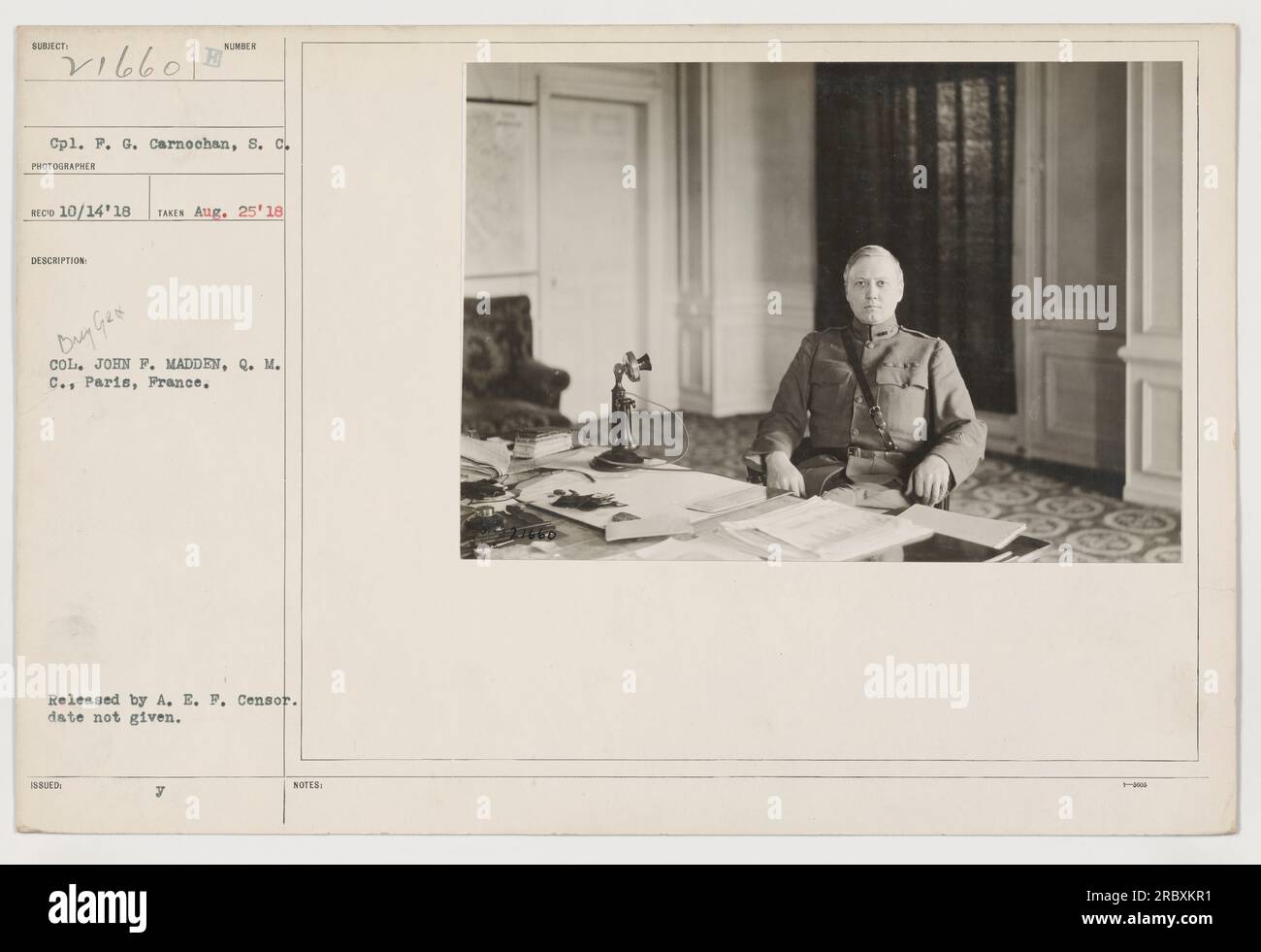 Corporal P. G. Carnochan of the Signal Corps captured this photograph ...