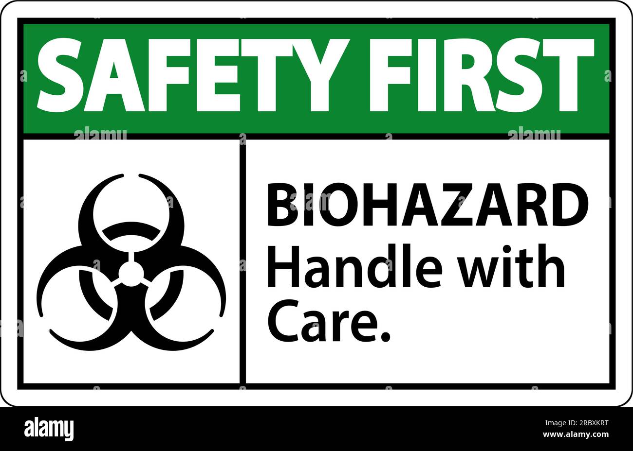 Biohazard Safety First Label Biohazard, Handle With Care Stock Vector ...