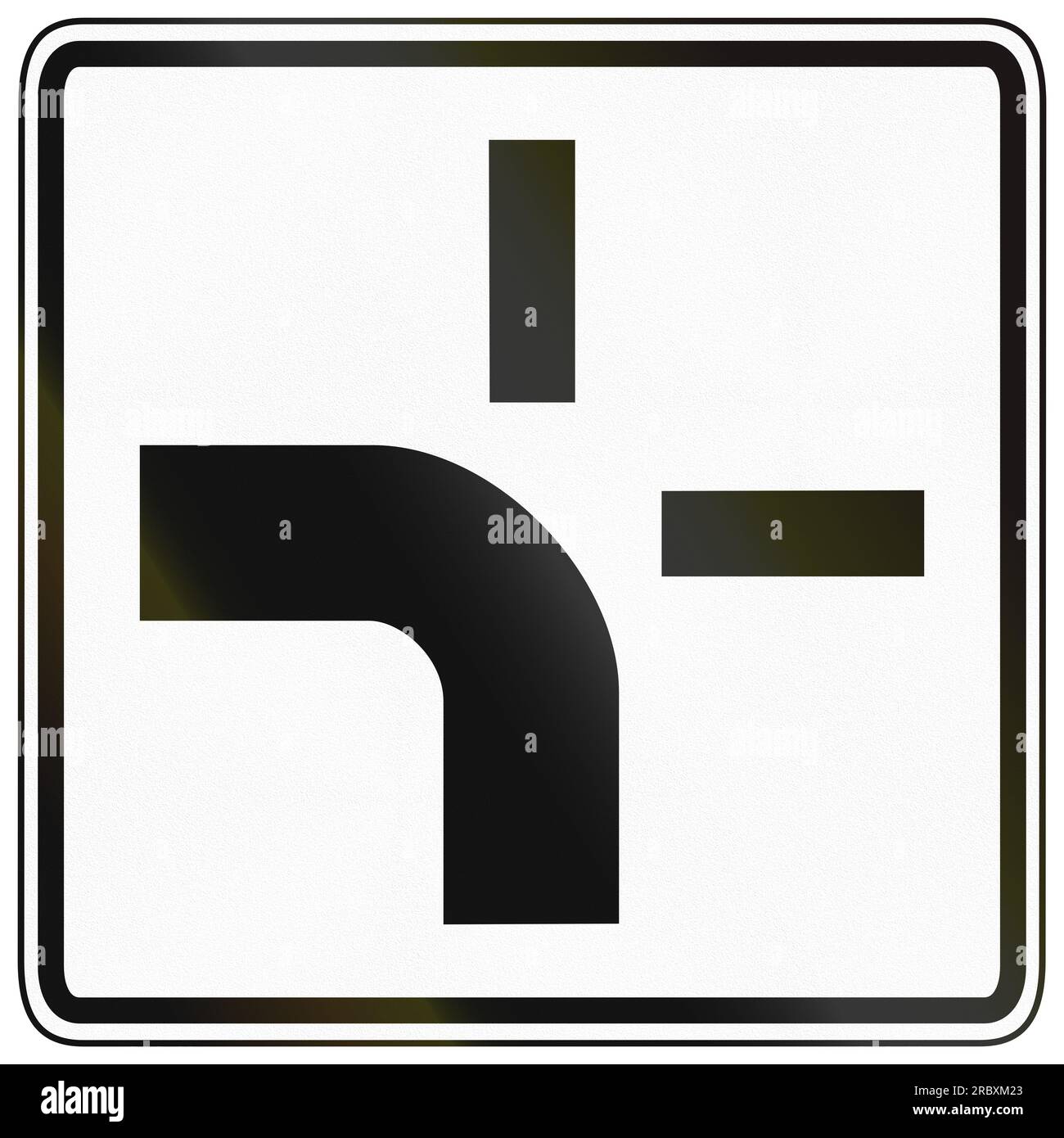 T junction sign Cut Out Stock Images & Pictures - Alamy