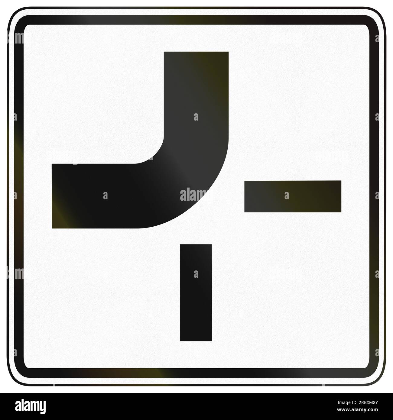 T junction sign Cut Out Stock Images & Pictures - Alamy