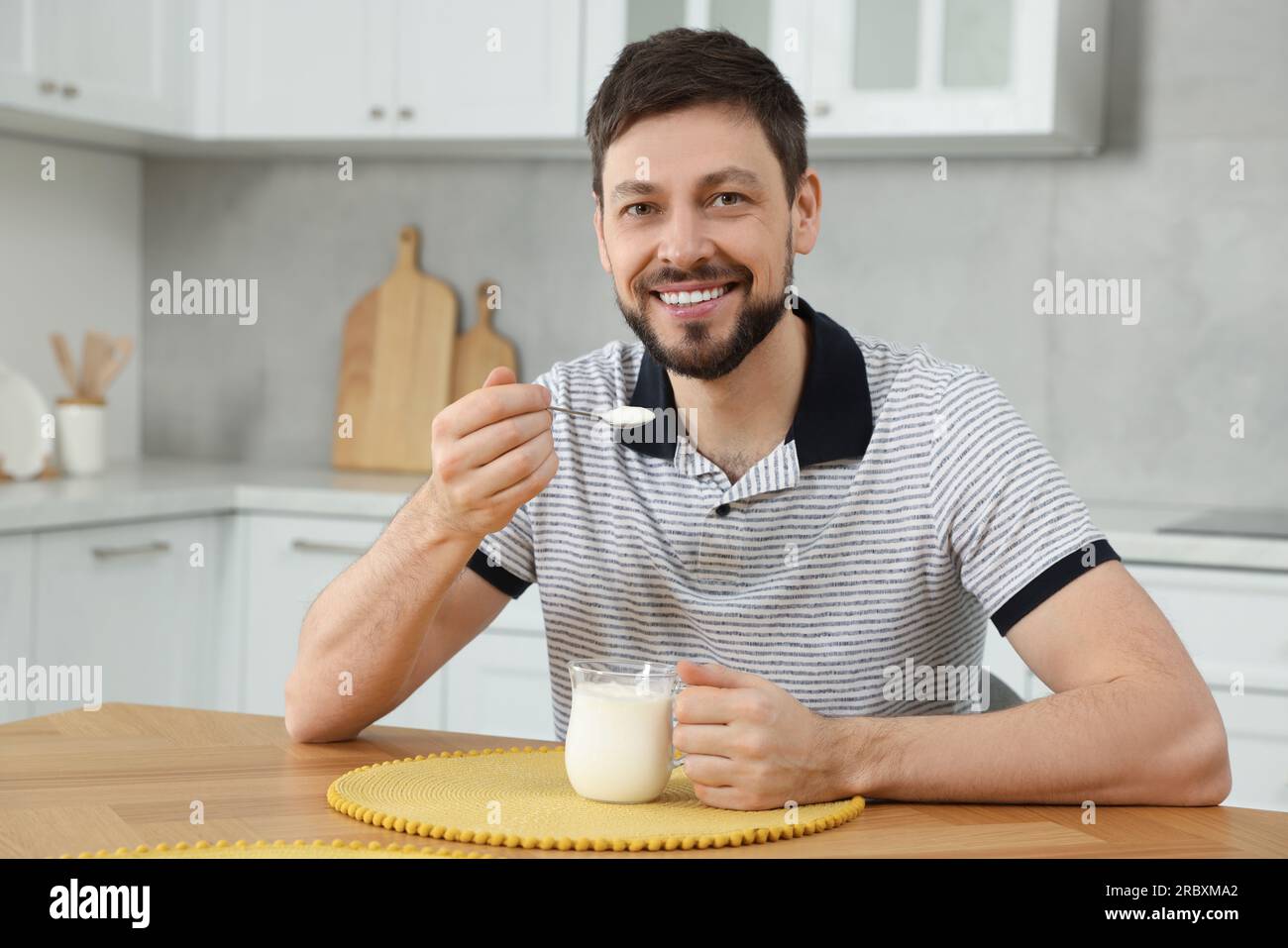 Yogurt container in kitchen hi-res stock photography and images - Alamy