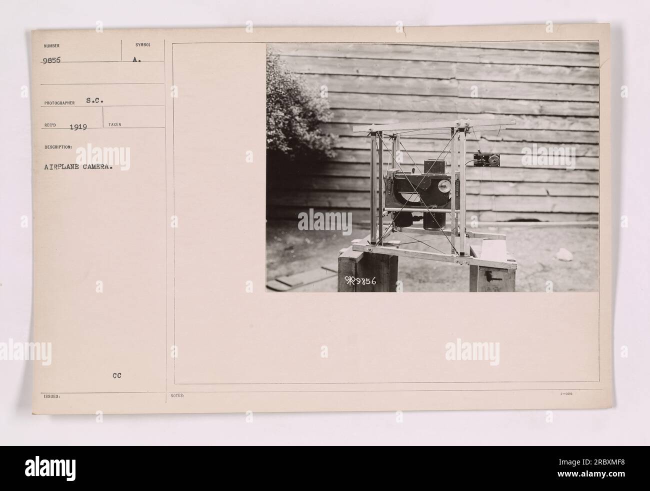 This photograph, numbered 111-SC-9856, shows an airplane camera used ...