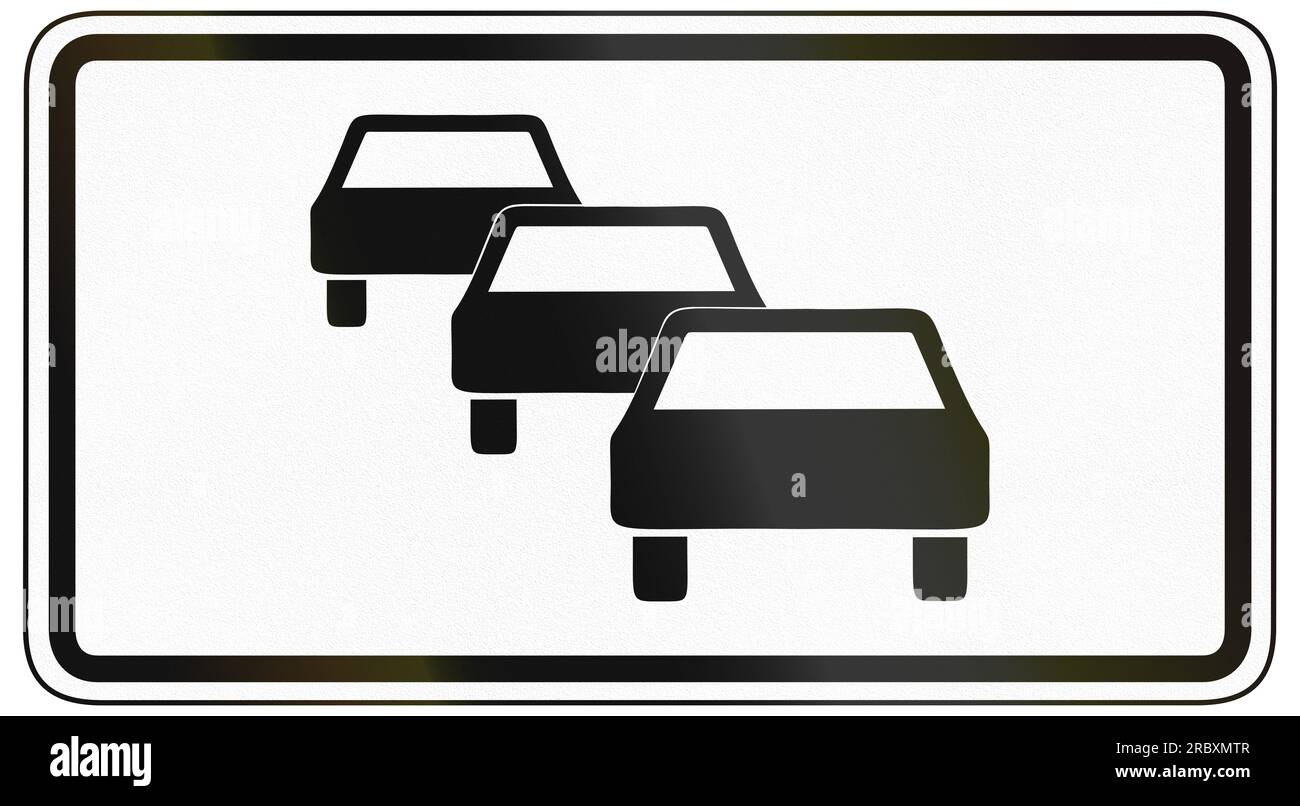 German traffic sign additional panel to specify the meaning of other ...