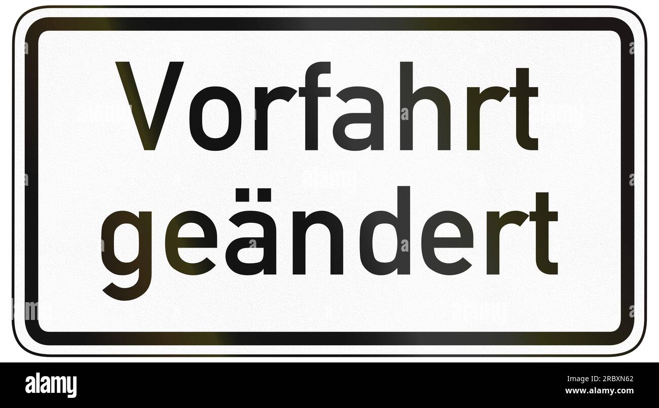 German traffic sign additional panel to specify the meaning of other ...