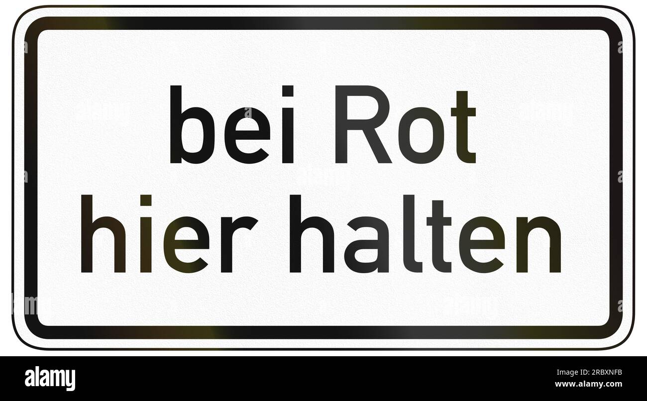 German traffic sign additional panel to specify the meaning of other ...
