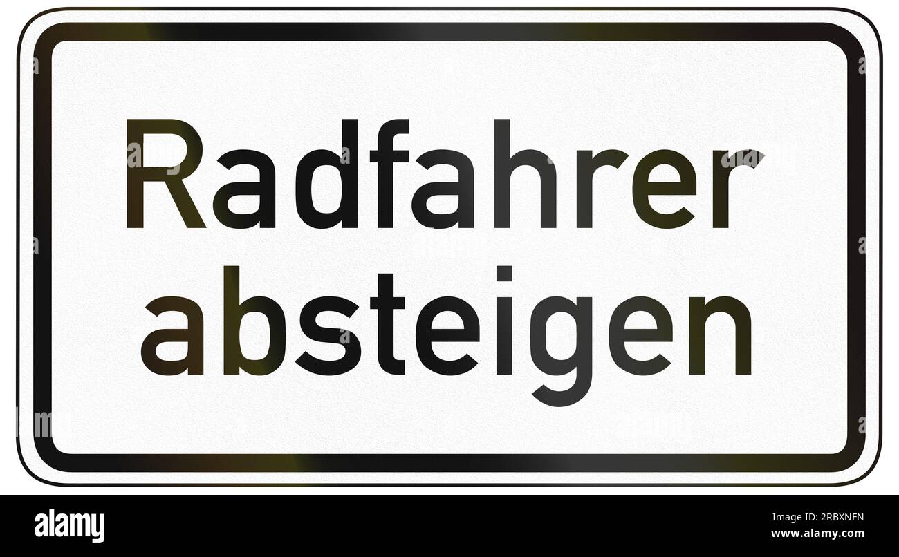 German traffic sign additional panel to specify the meaning of other ...