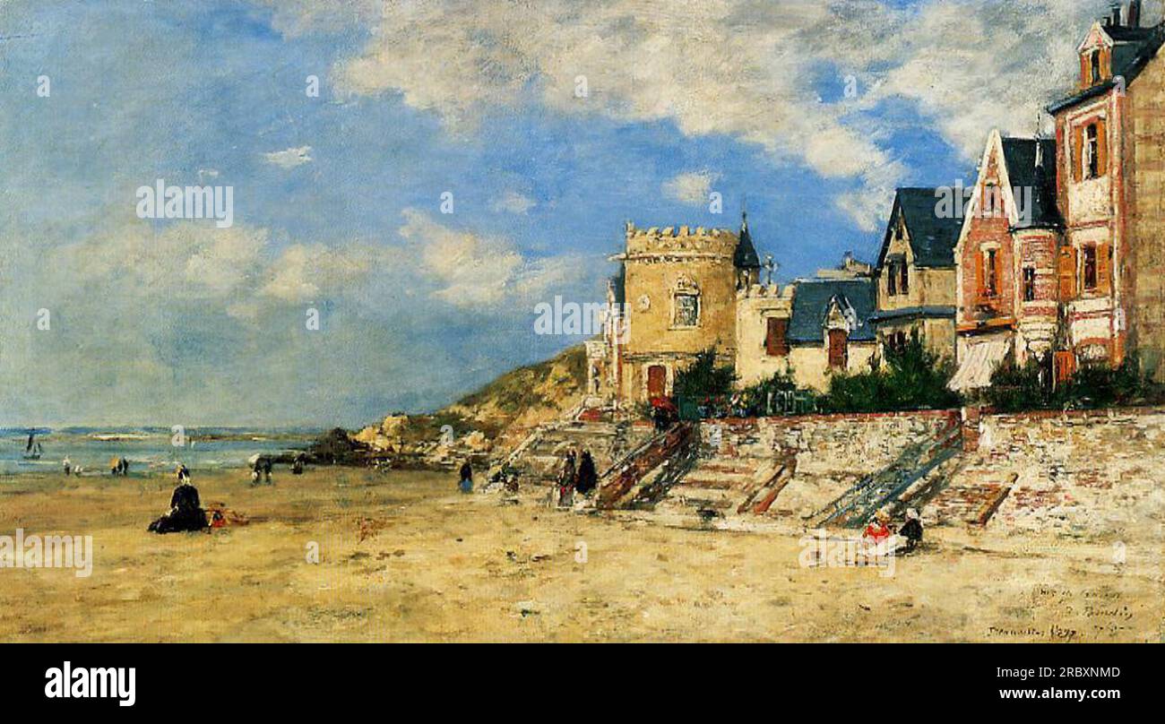 The Tower Malakoff and the Trouville Shore 1877; France by Eugene ...