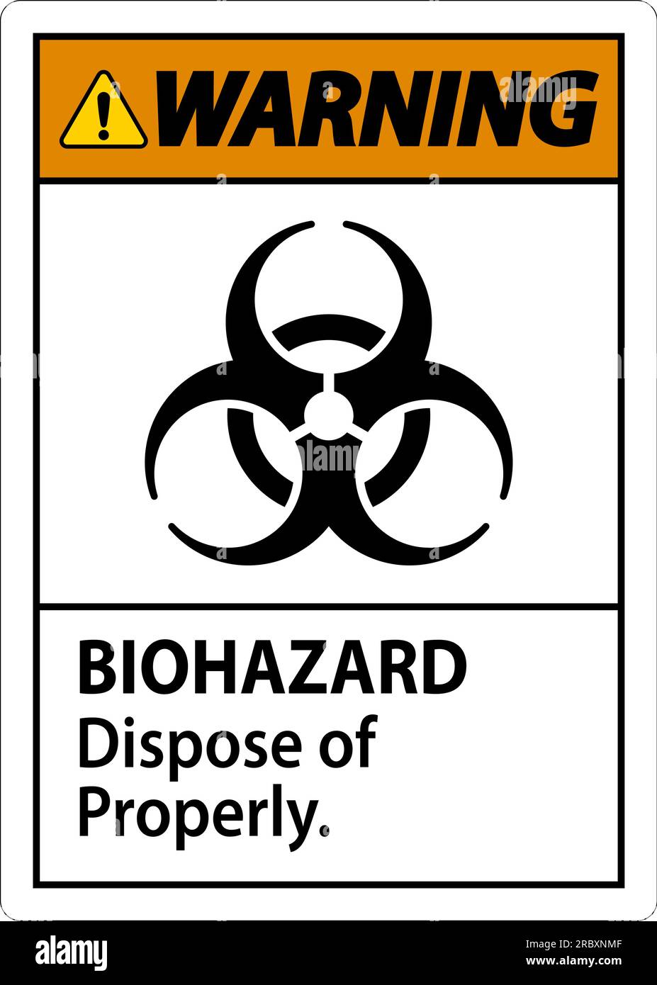 Biohazard Warning Label Biohazard Dispose Of Properly Stock Vector ...